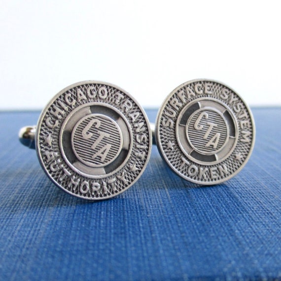CHICAGO Transit Token Cuff Links Repurposed Vintage - Etsy
