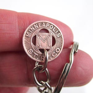 MINNEAPOLIS Street Railway Keychain - Repurposed Vintage Transit Token ...