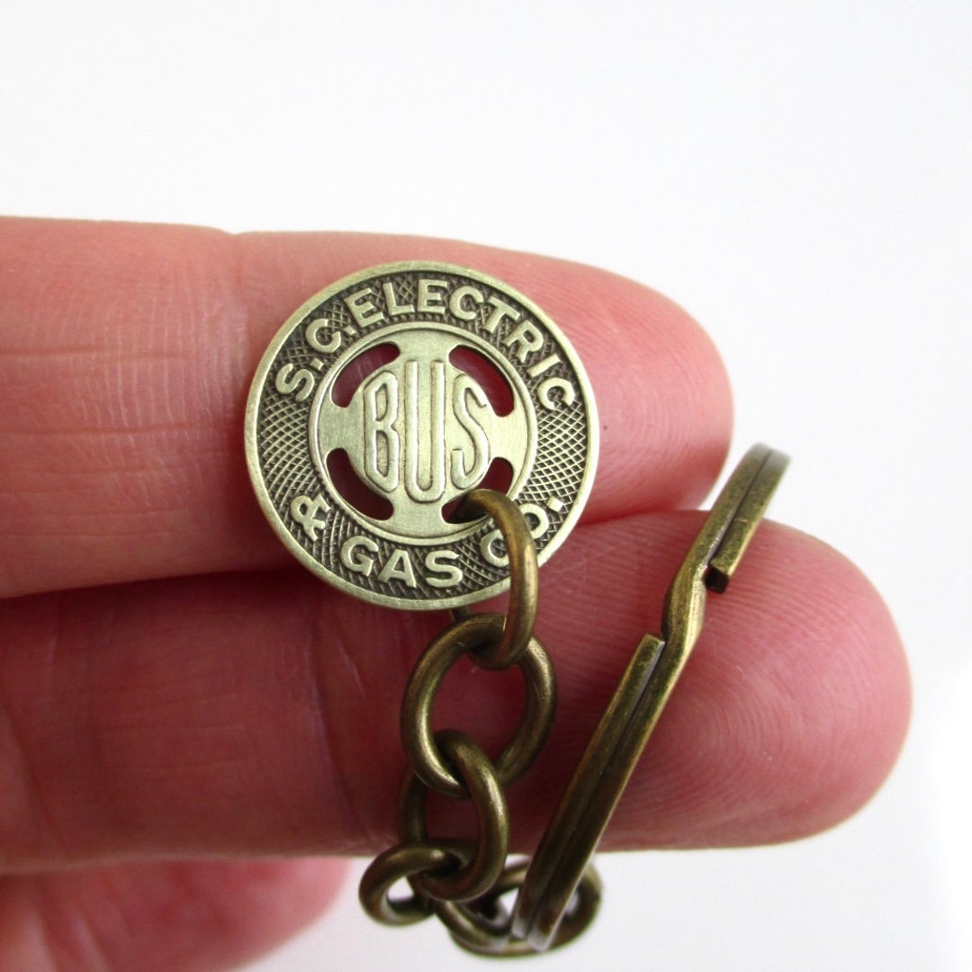 South Carolina Transit Token Keychain - Repurposed Vintage Columbia, SC ...