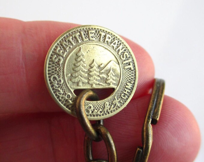 SEATTLE Transit Token Keychain - Repurposed Vintage 1940's Coin Key ...