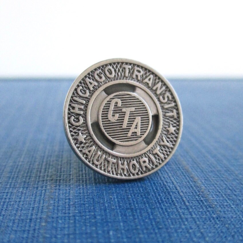Chicago CTA Tie Tack / Lapel Pin Repurposed Vintage Transit | Etsy