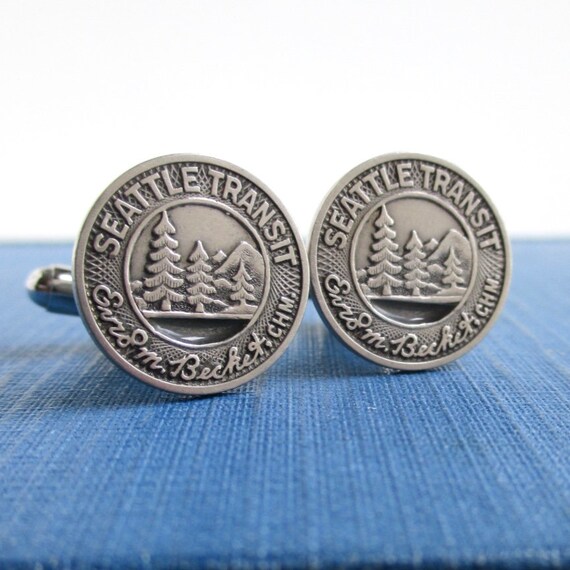 SEATTLE Transit Token Cuff Links Repurposed / Upcycled | Etsy