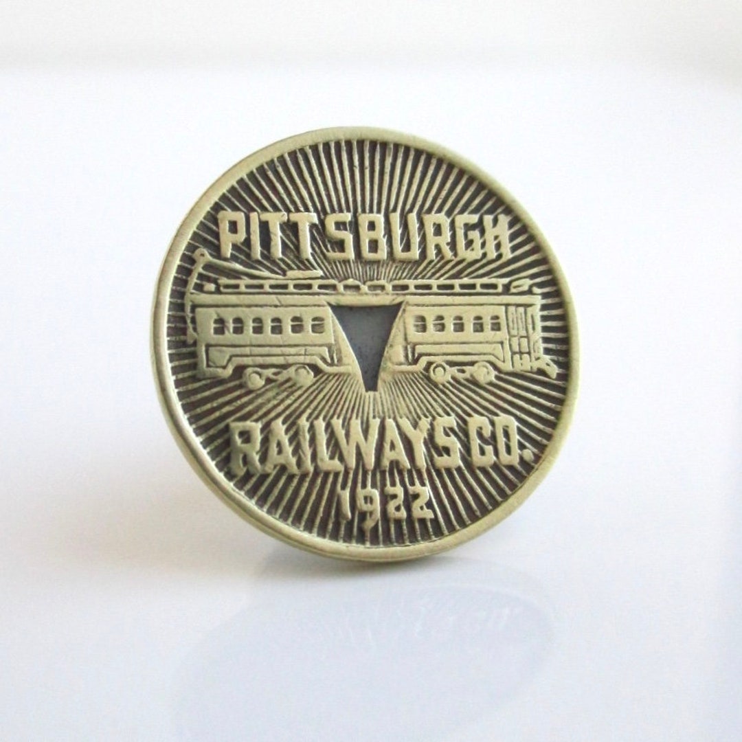 PITTSBURGH Railways Token Tie Tack / Lapel Pin - Repurposed 1922 ...