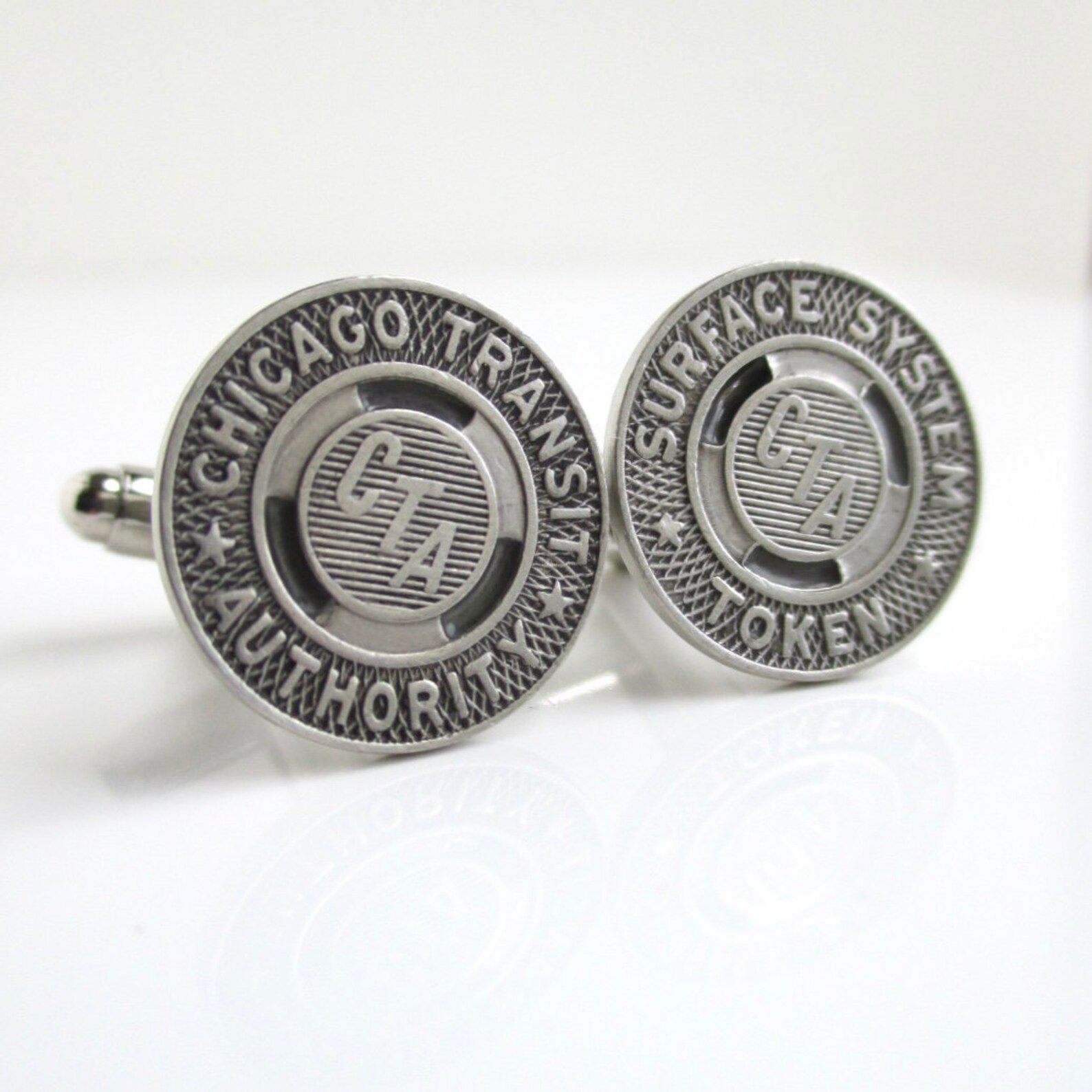 CHICAGO Transit Token Cuff Links Repurposed Vintage - Etsy