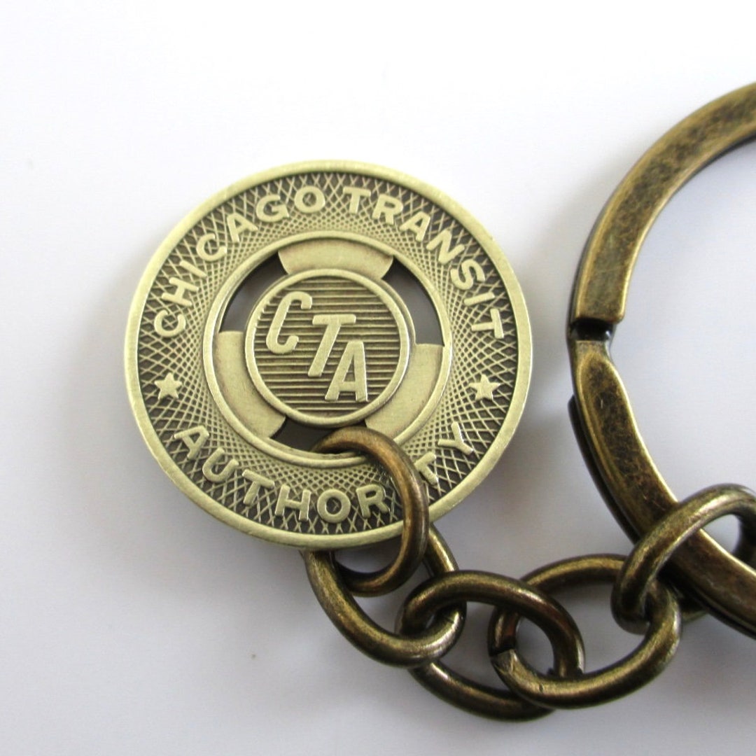Chicago CTA Token Keychain Repurposed Vintage Transit Token - Etsy