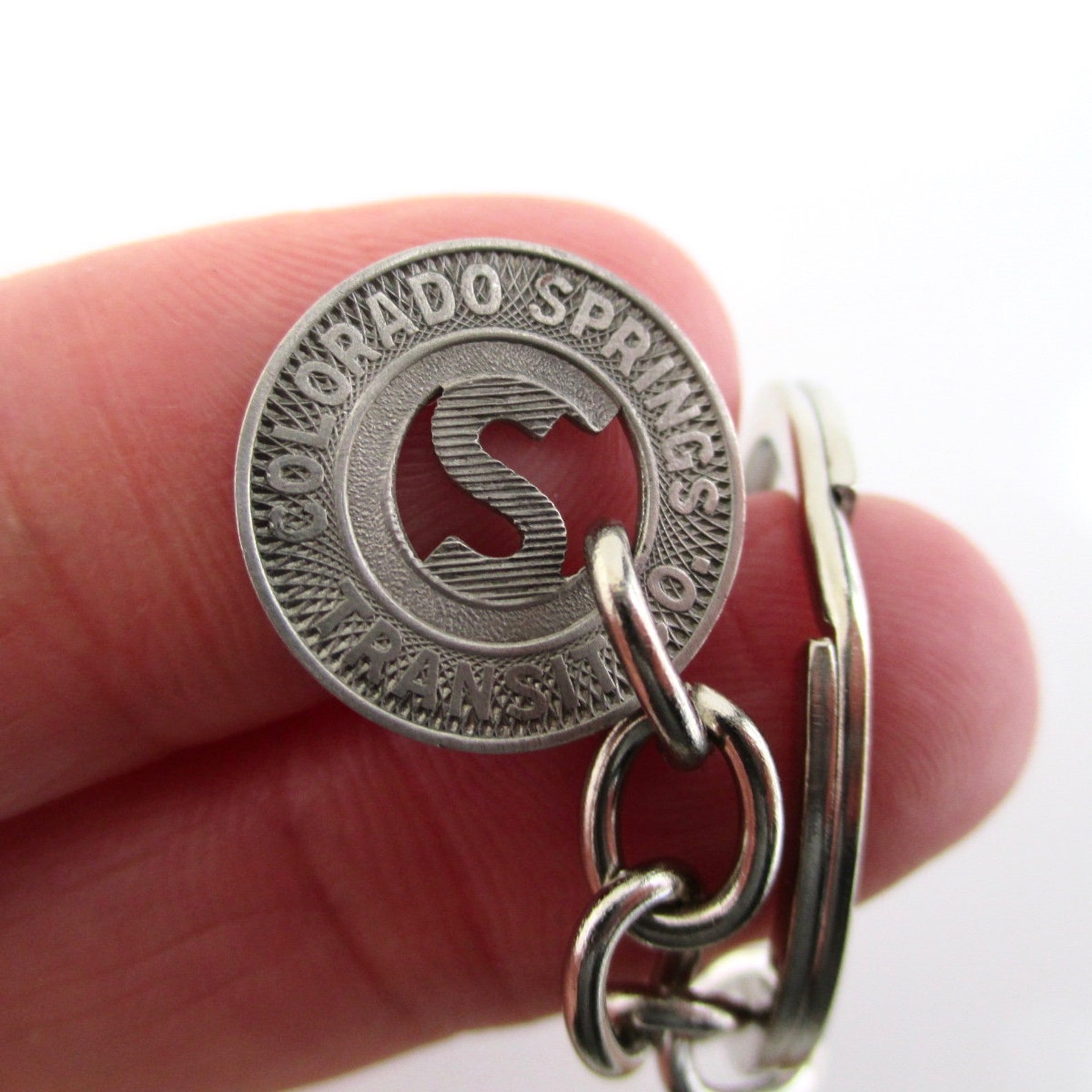 CO Springs Transit Token Keychain Repurposed Vintage | Etsy