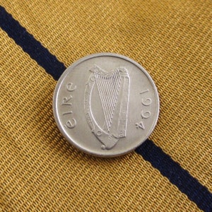 EIRE Ireland Coin Tie Tack / Lapel Pin Repurposed Vintage - Etsy