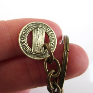INDIANAPOLIS Transit Token Keychain - Repurposed Vintage Coin Key Chain ...