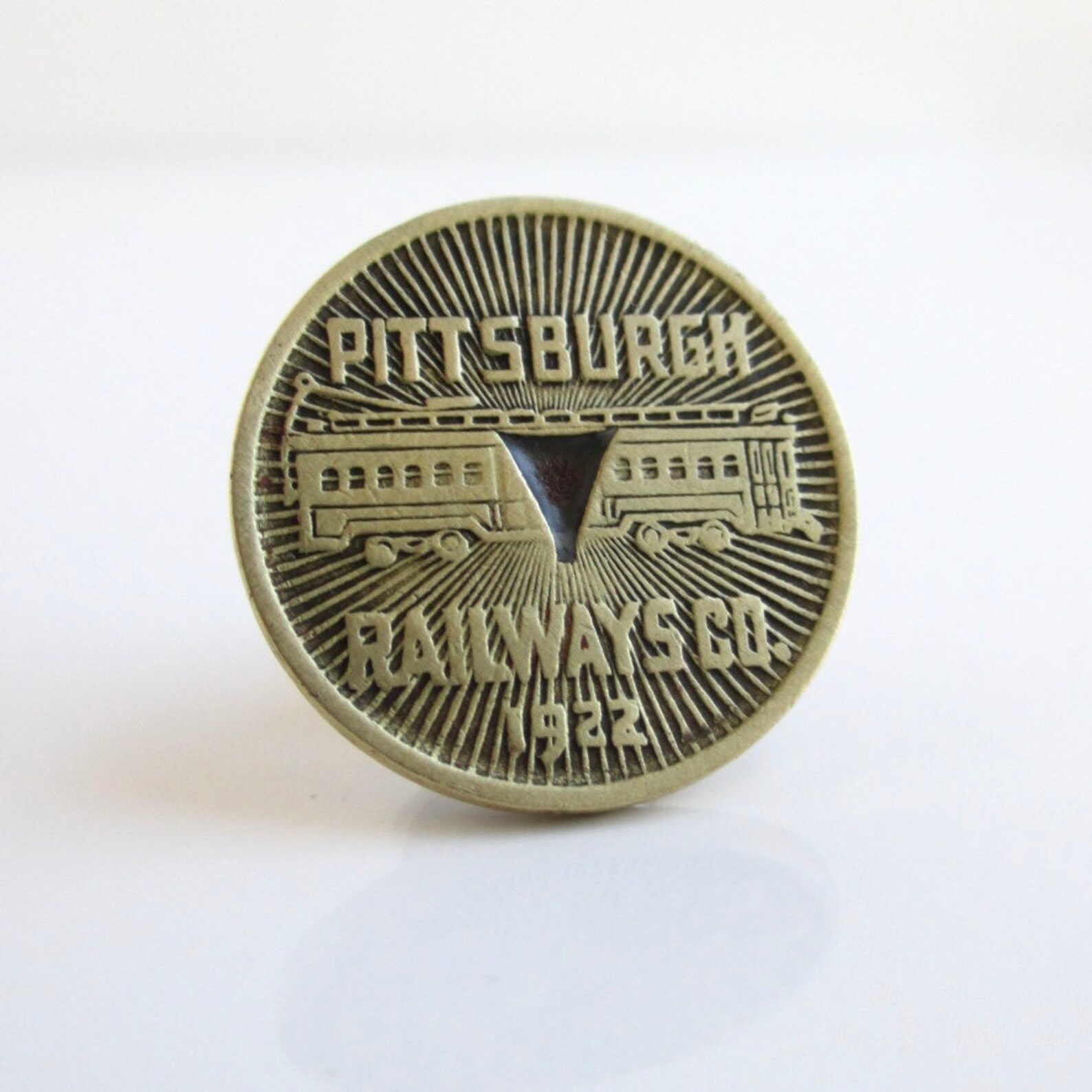 PITTSBURGH Railways Token Tie Tack / Lapel Pin Repurposed | Etsy