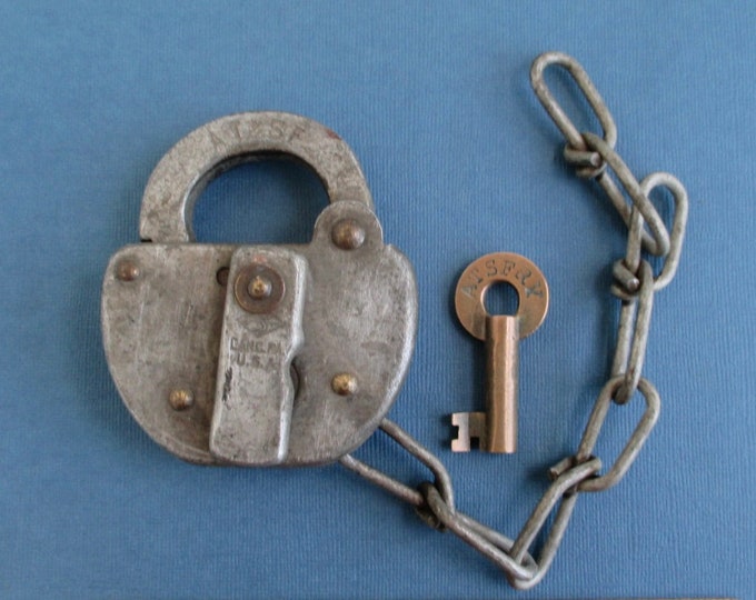 AT&SF Railroad Padlock W/ Key - Large and Heavy Vintage / Antique ...