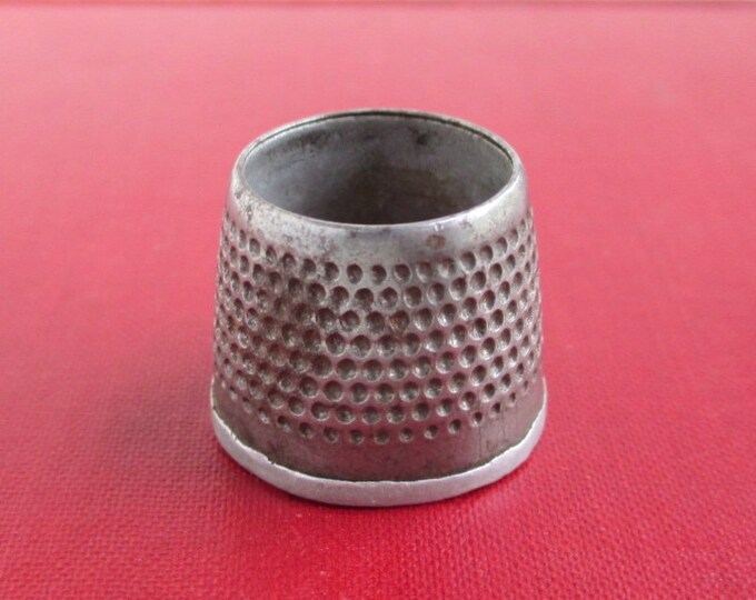 Big Open Top Thimble / Tailor's Thimble Vintage / Antique Dark Steel or ...