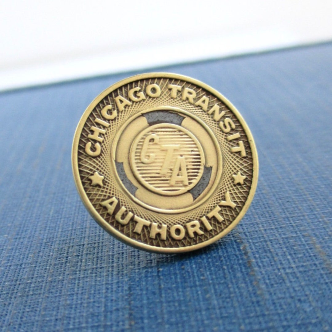 CHICAGO CTA Transit Token Tie Tack / Lapel Pin Repurposed - Etsy