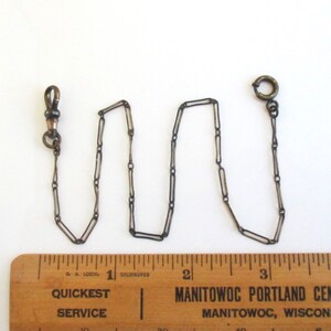 Vintage Pocket Watch Chain - Antique, Thin Chain Design W/ Double Clasp ...