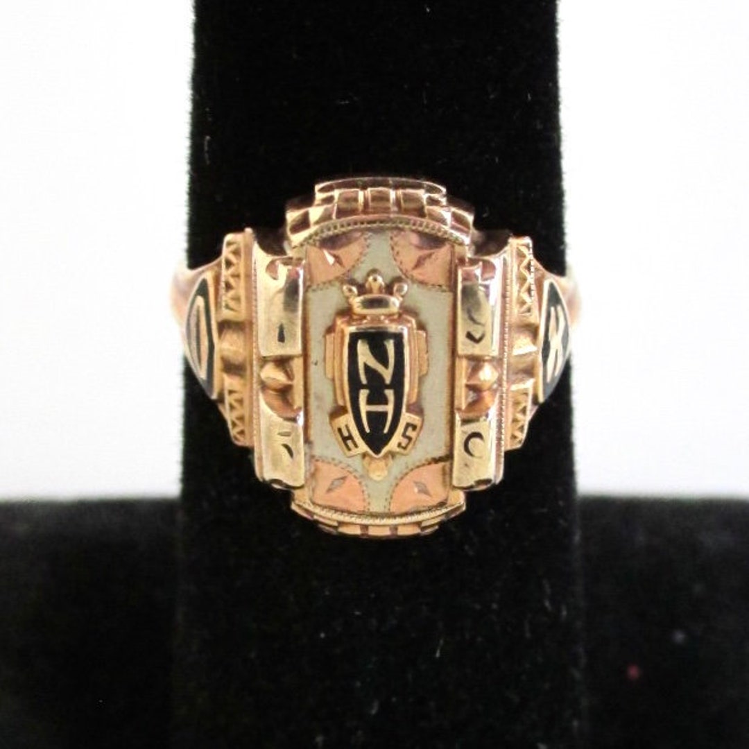 1959 10K Solid Gold Class Ring Vintage Josten, Women's NH High School ...