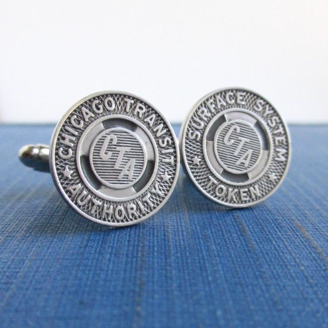 CHICAGO Transit Token Cuff Links Repurposed Vintage 1950's CTA, Surface ...