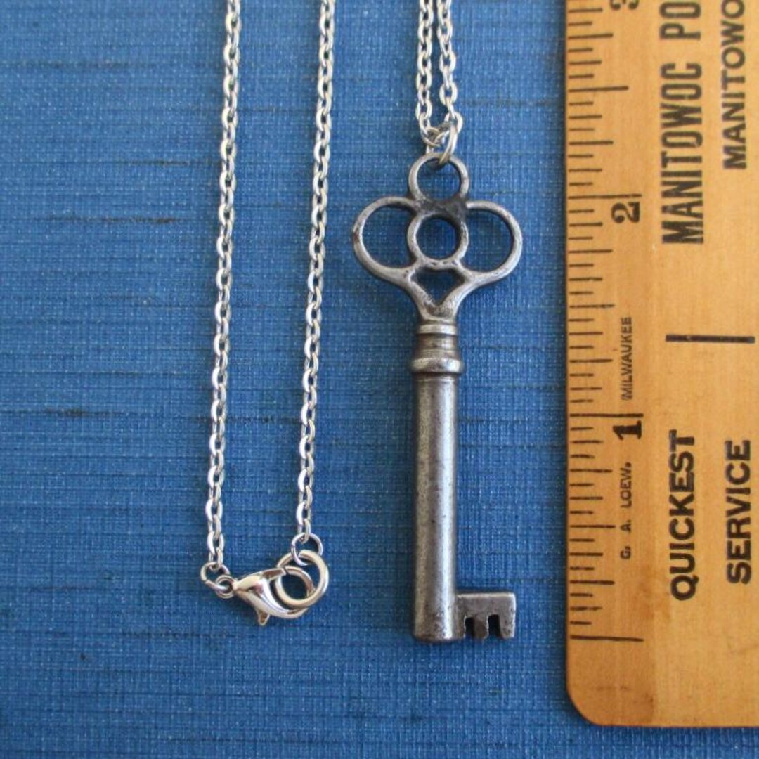 Antique Skeleton Key Necklace - Repurposed Vintage 2 1/4" Filigree Key ...