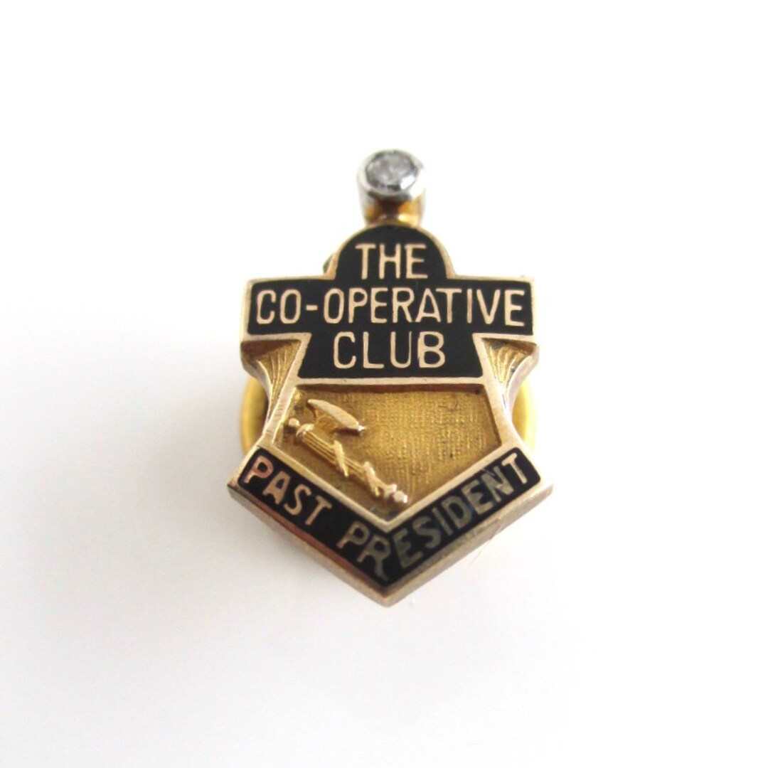 10K Solid Gold the Co-operative Club Past President Lapel Pin - Vintage ...