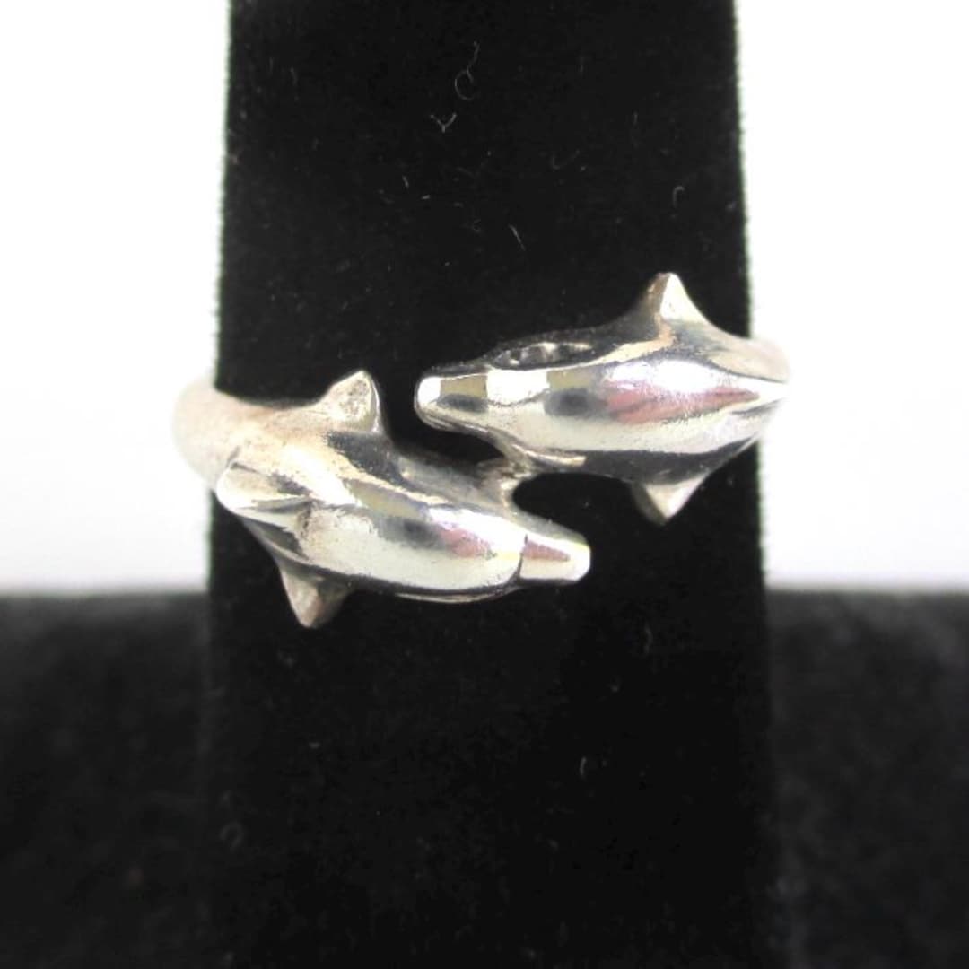Sterling Silver Dolphin Ring - Vintage, Size 7 (unpolished) - Etsy