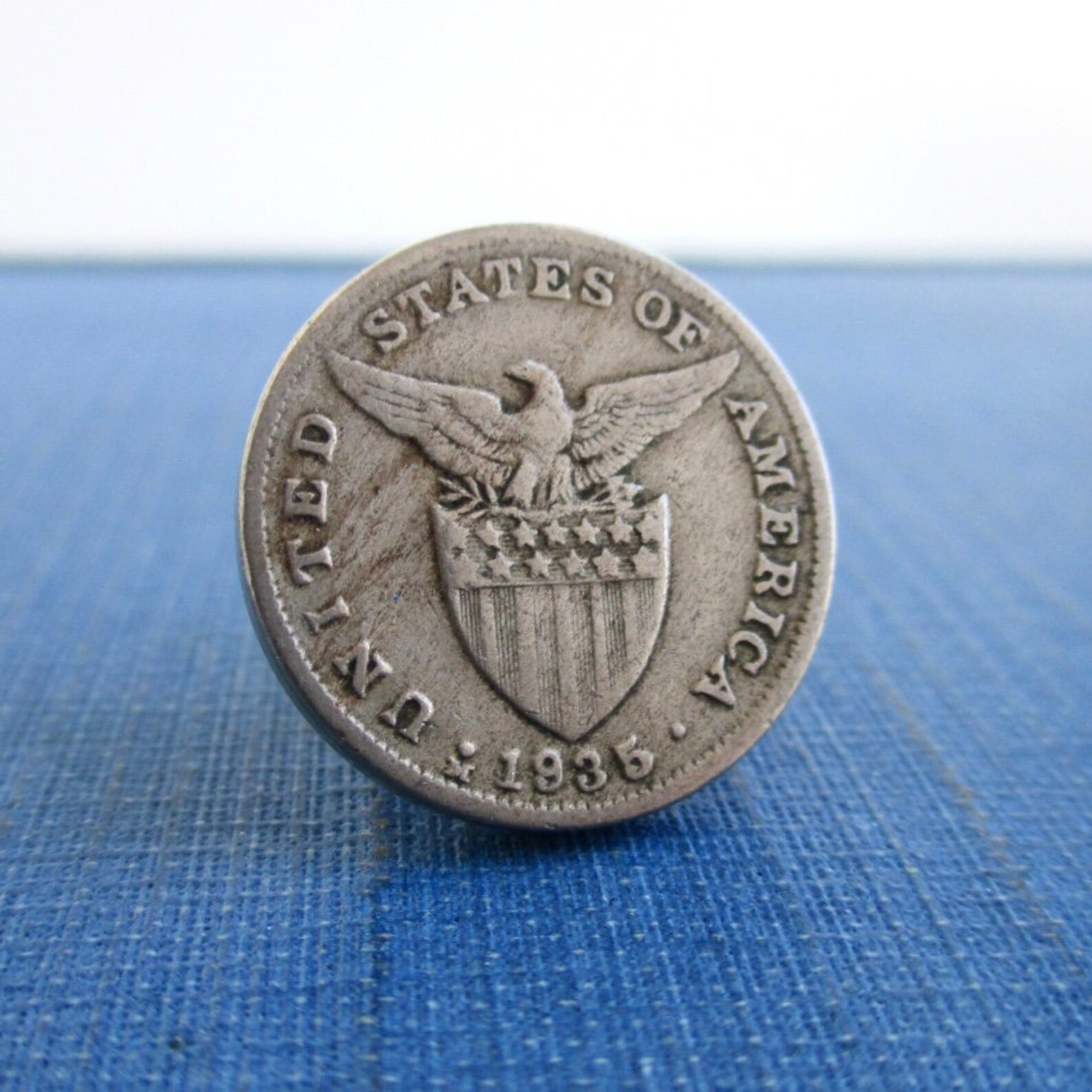 USA Eagle & Shield Tie Tack / Lapel Pin Repurposed Vintage - Etsy