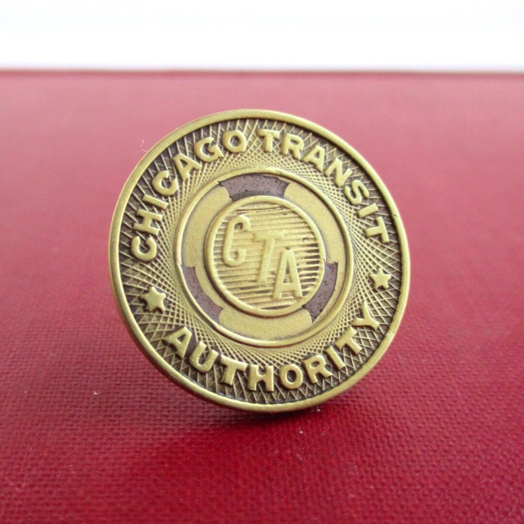 CHICAGO CTA Transit Token Tie Tack / Lapel Pin - Repurposed Vintage ...