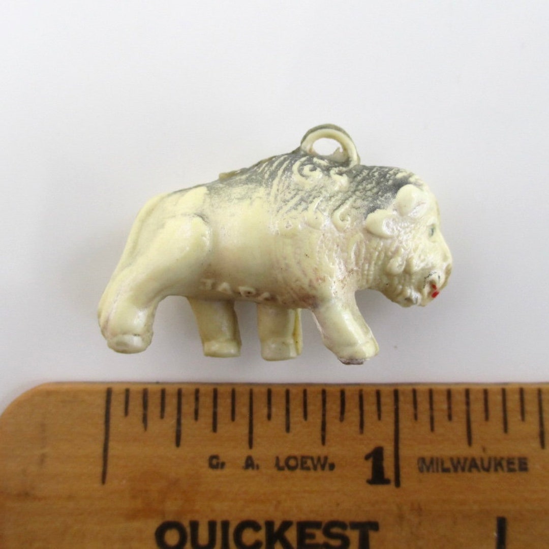 Puffy Celluloid Buffalo / Bison Charm Vintage 3D W/ Hand - Etsy