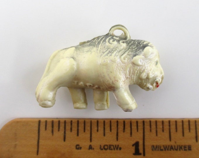Puffy Celluloid Buffalo / Bison Charm - Vintage 3D W/ Hand Coloring - Etsy