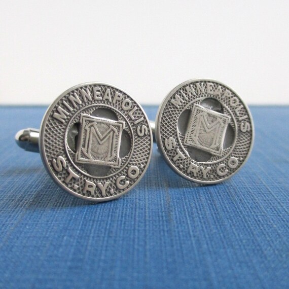 MINNEAPOLIS Street Railway Token Cuff Links Repurposed | Etsy