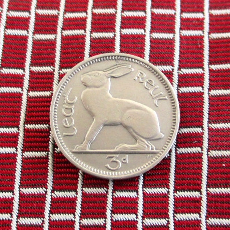 Irish Lucky Rabbit Coin Tie Tack / Lapel Pin Repurposed - Etsy