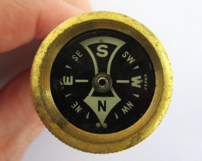 Pin on Compass - Vintage Hiker / Hunting Brass Pocket Compass W/ Black Dial (2 9/16" X 1 3/16 ...