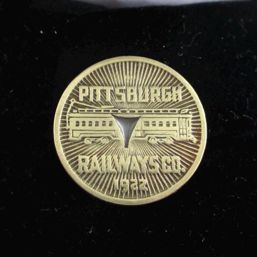 PITTSBURGH Railways Token Tie Tack / Lapel Pin - Repurposed Vintage ...