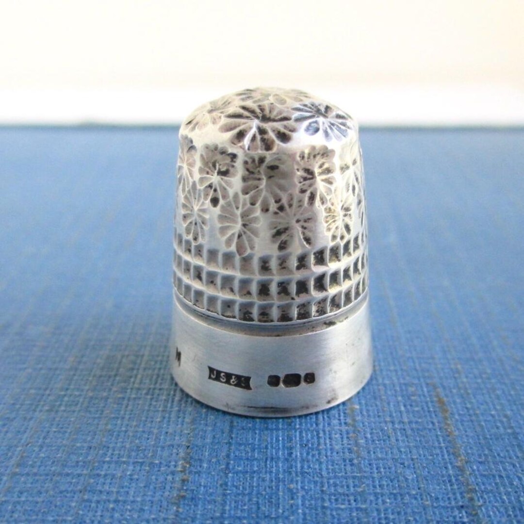 JS&S Sterling Silver Thimble - Vintage 1979 W/ English Hallmarks - Etsy
