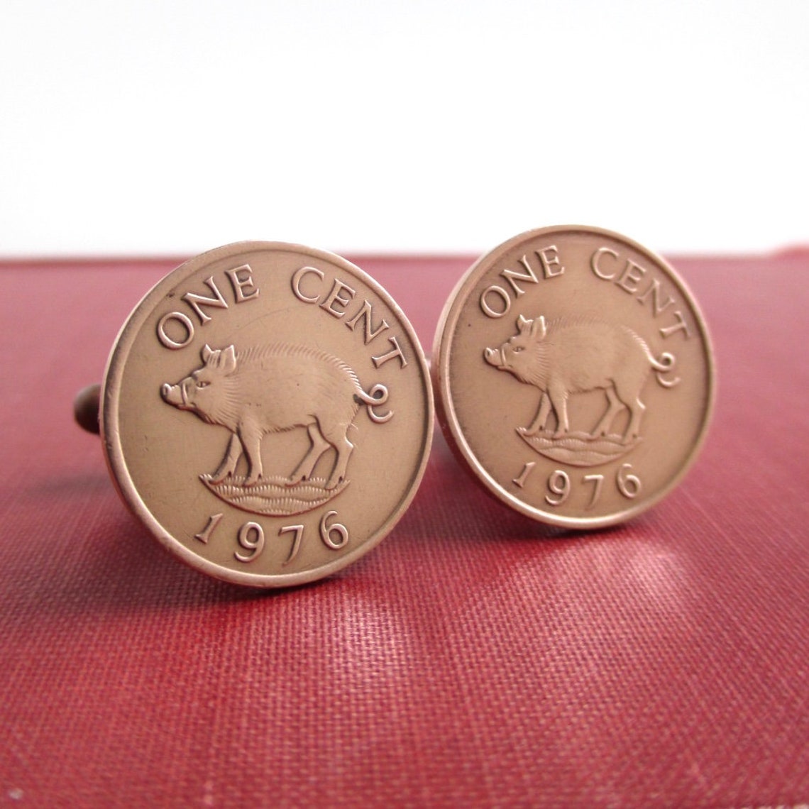 Razorback Wild Hog Coin Cuff Links Repurposed Vintage Solid - Etsy