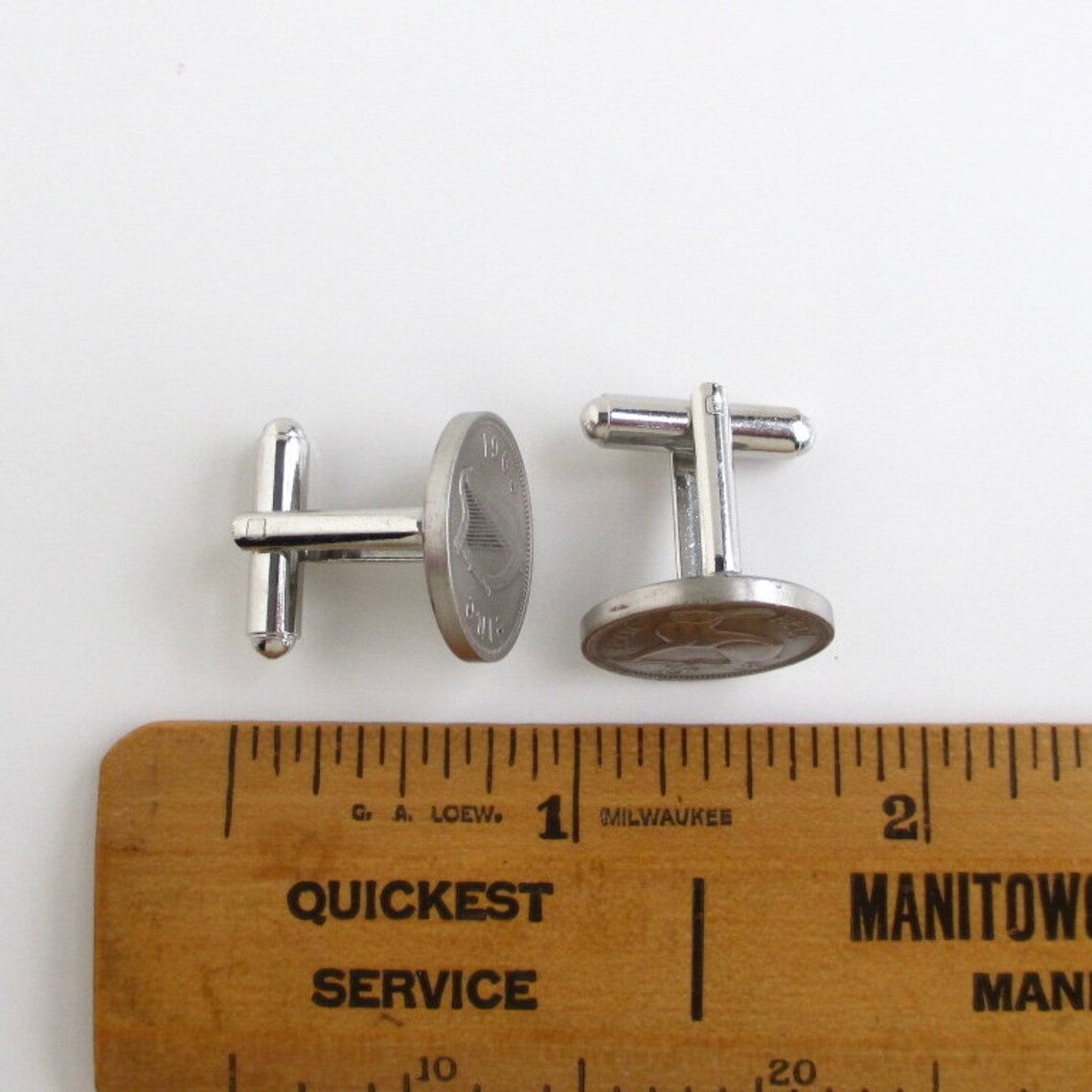 IRELAND Coin Cuff Links Irish Eire Repurposed Vintage - Etsy