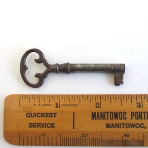 Gothic Top Antique Skeleton Key Vintage Hollow Barrel, 2 5/8 Long dark ...