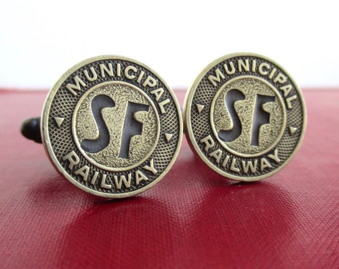 SAN FRANCISCO Railway Token Cuff Links Repurposeed Vintage SF Coins ...