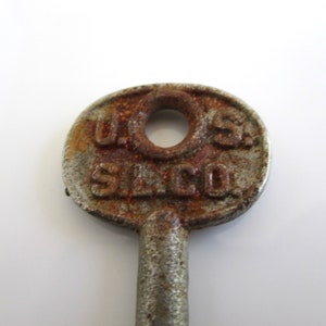 U.S. S.L. Co. Skeleton Key - Vintage, Dark Patina W/ Rust (3 7/16" Long ...