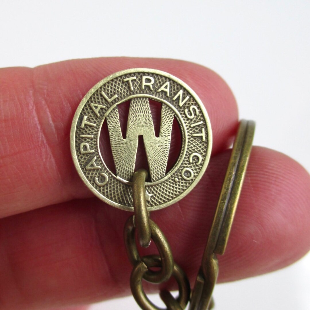 D.C. Transit Token Keychain Repurposed Vintage Washington DC - Etsy