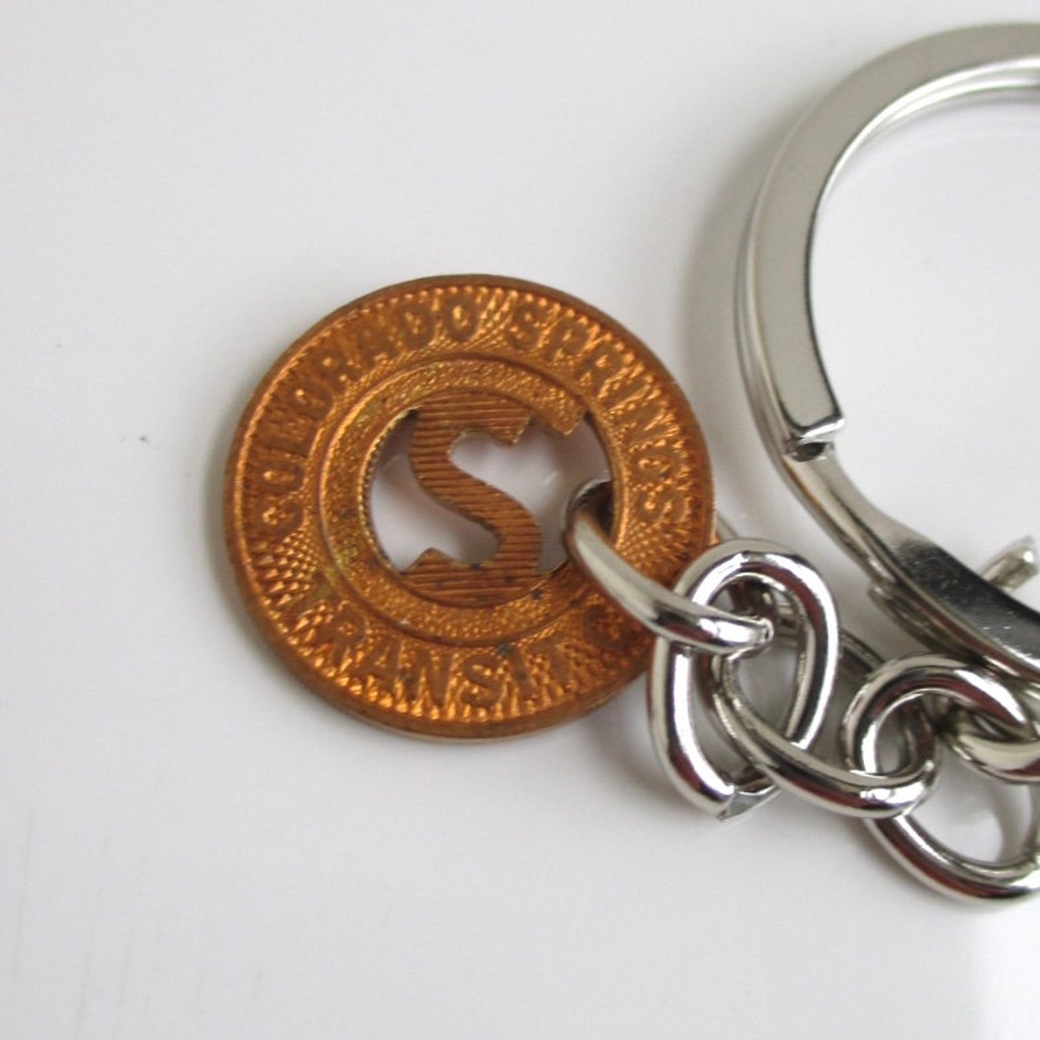 CO Springs Transit Token Keychain Repurposed Vintage | Etsy