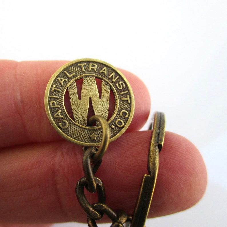 D.C. Transit Token Keychain Repurposed Vintage Washington DC | Etsy