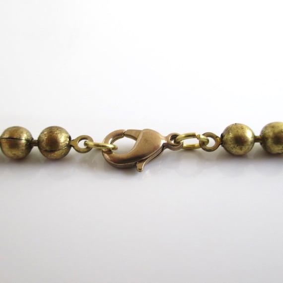 24" Solid Brass Bead / Ball Chain Necklace & Lobster … - Gem