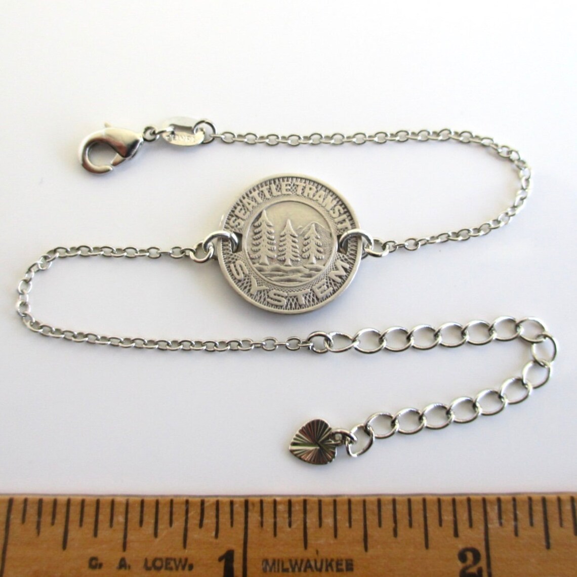 SEATTLE Transit Token Bracelet Repurposed Vintage 1940's | Etsy