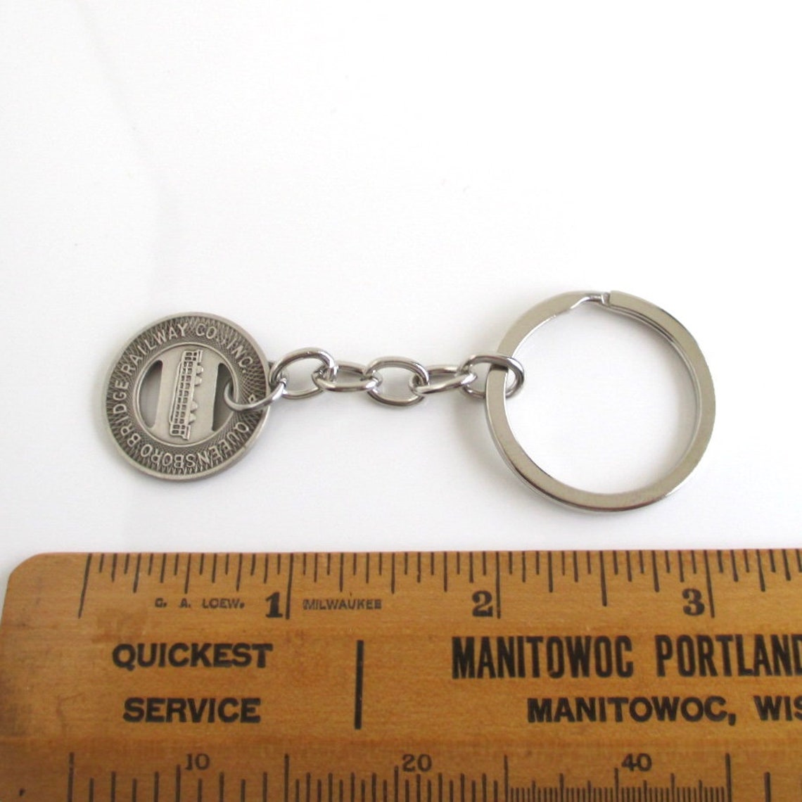 NYC Queensboro Bridge Railway Token Keychain Repurposed - Etsy