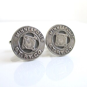 MINNEAPOLIS Street Railway Token Cuff Links Repurposed Vintage 1940's ...