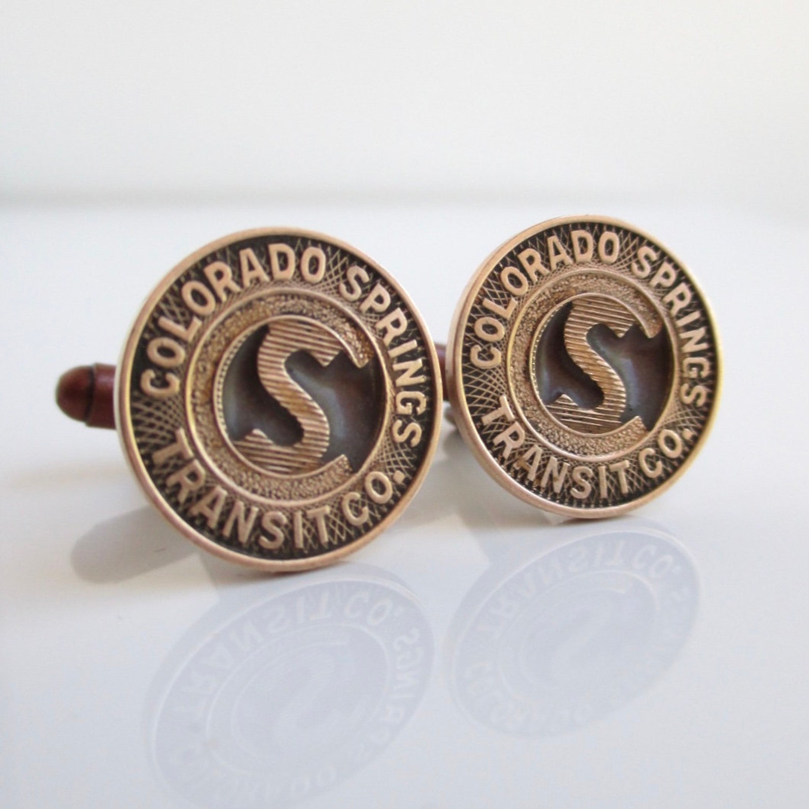 Colorado Springs Transit Token Cuff Links Repurposed Vintage | Etsy