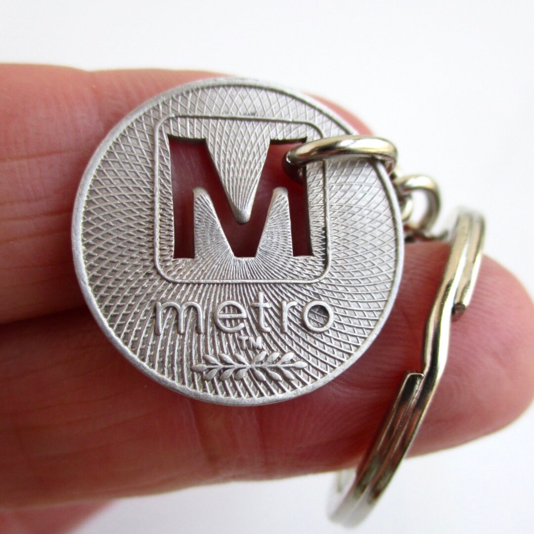 D.C. Metro Token Keychain Repurposed Vintage Nation's Capital Transit ...