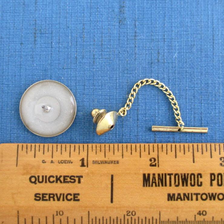 GREECE Coin Tie Tack / Lapel Pin - Repurposed Vintage Gold Tone Greek 1 ...