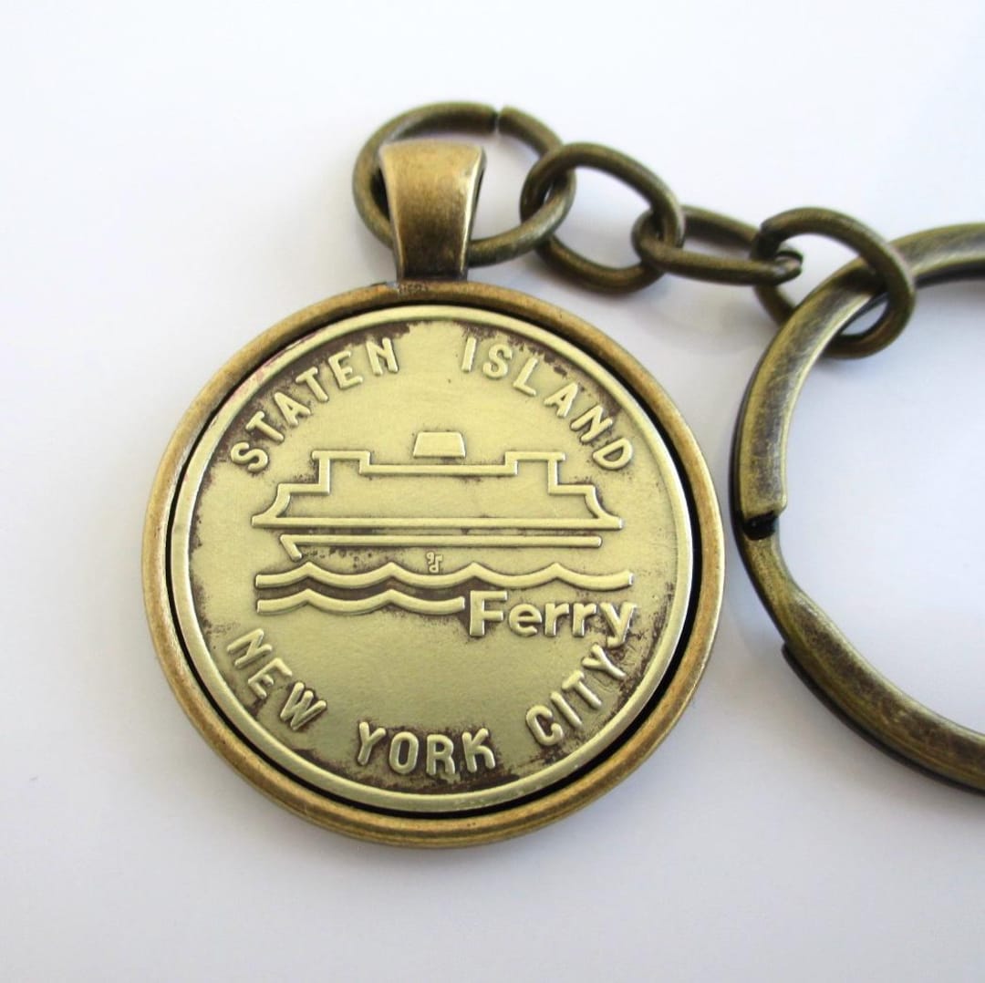 Staten Island NYC Transit Token Keychain - Repurposed Vintage New York ...