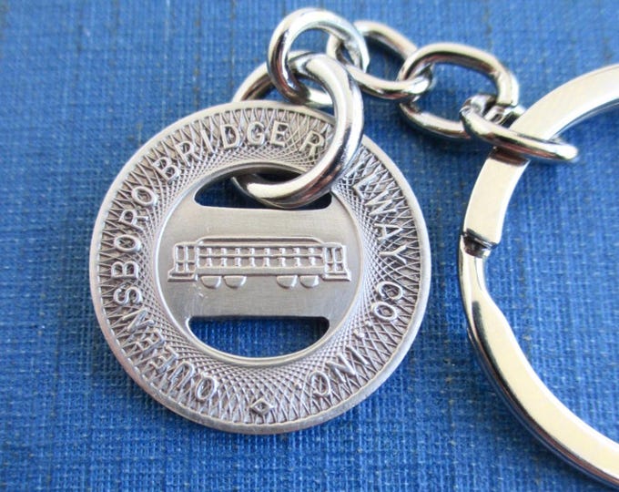 NYC Queensboro Bridge Railway Token Keychain - Repurposed Vintage New ...