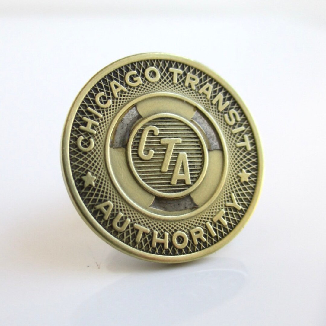 CHICAGO CTA Transit Token Tie Tack / Lapel Pin Repurposed - Etsy