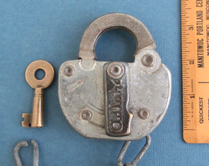 CRI&P Railroad Padlock W/ Key Large and Heavy Vintage / Antique Working ...